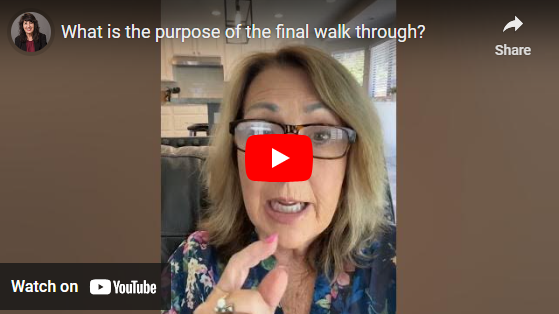 What is the purpose of the final walk through?