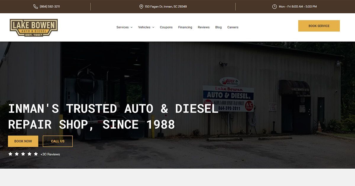 Fleet Services - Inman, SC | Lake Bowen Auto & Diesel