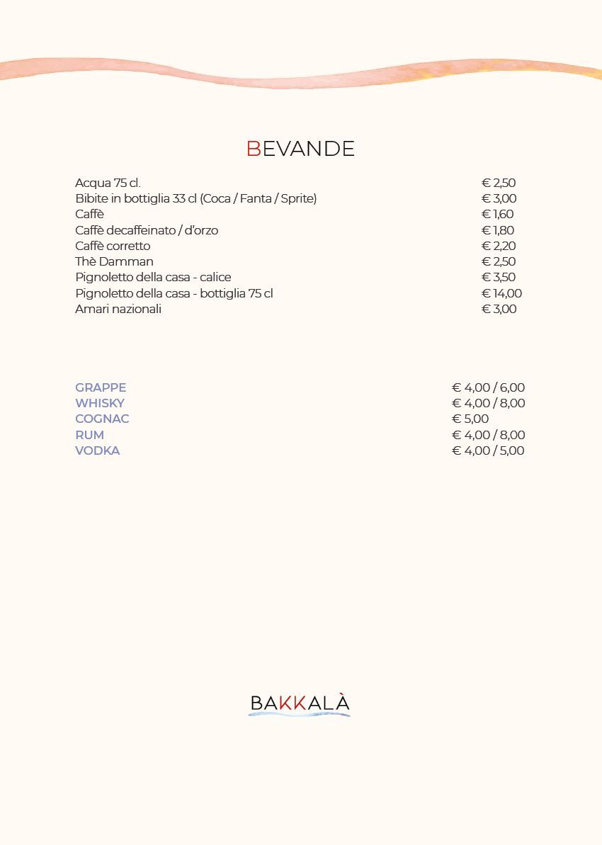 Cucina di pesce a domicilio | Bologna | Ristorante Bakkalà