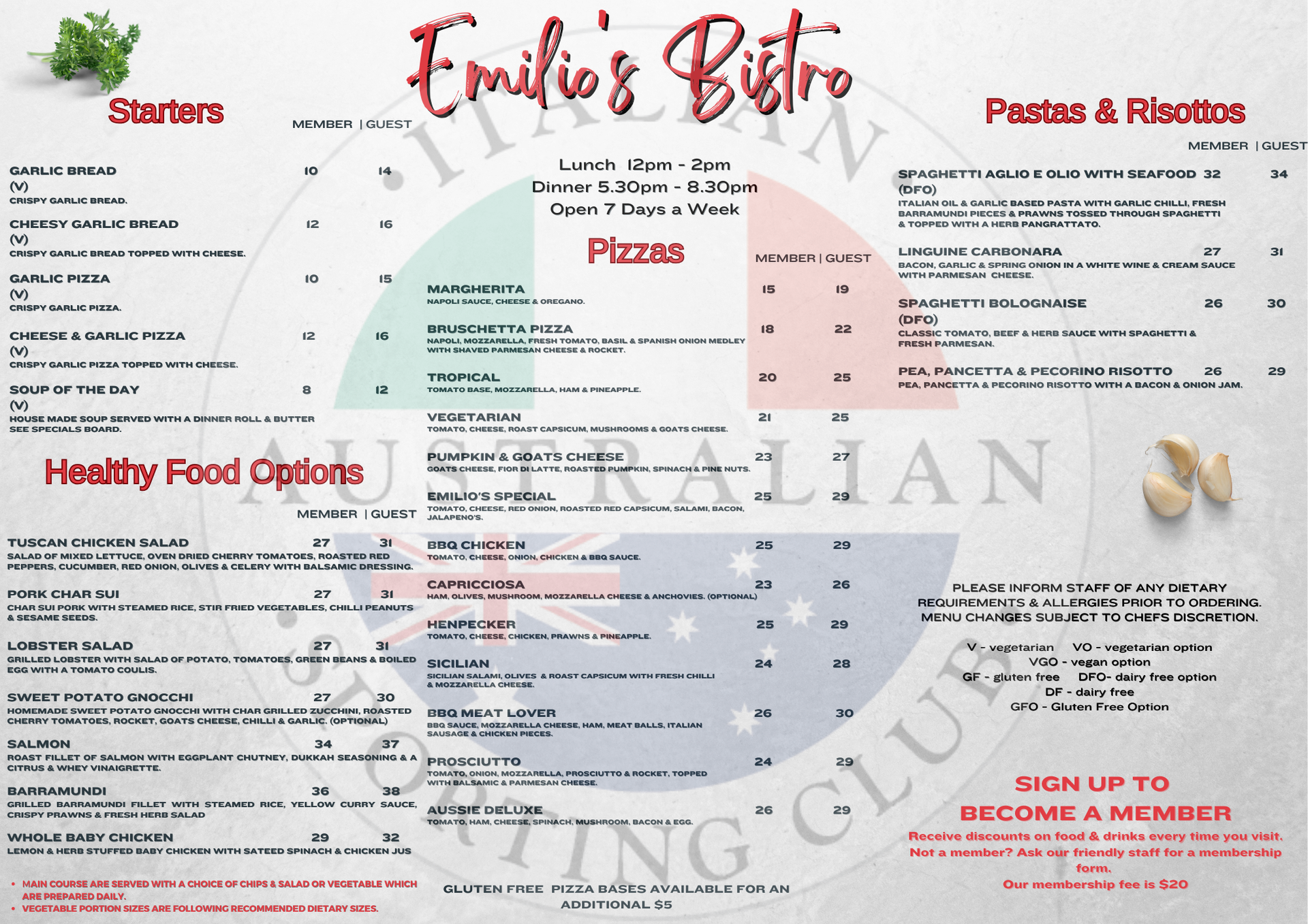 Bistro | Morwell, VIC | The Italian Australian Club