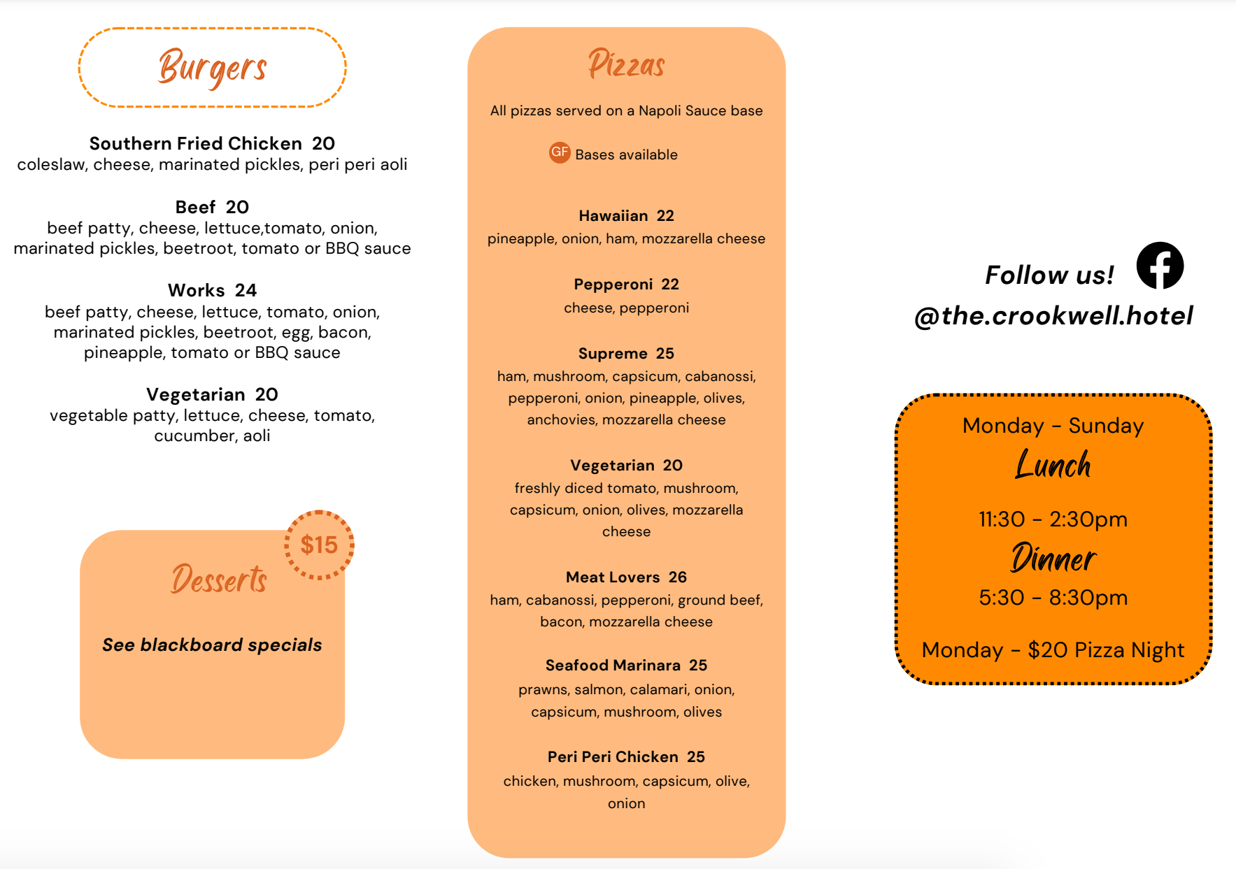 Crookwell Bar and Bistro Right in The Centre of Town