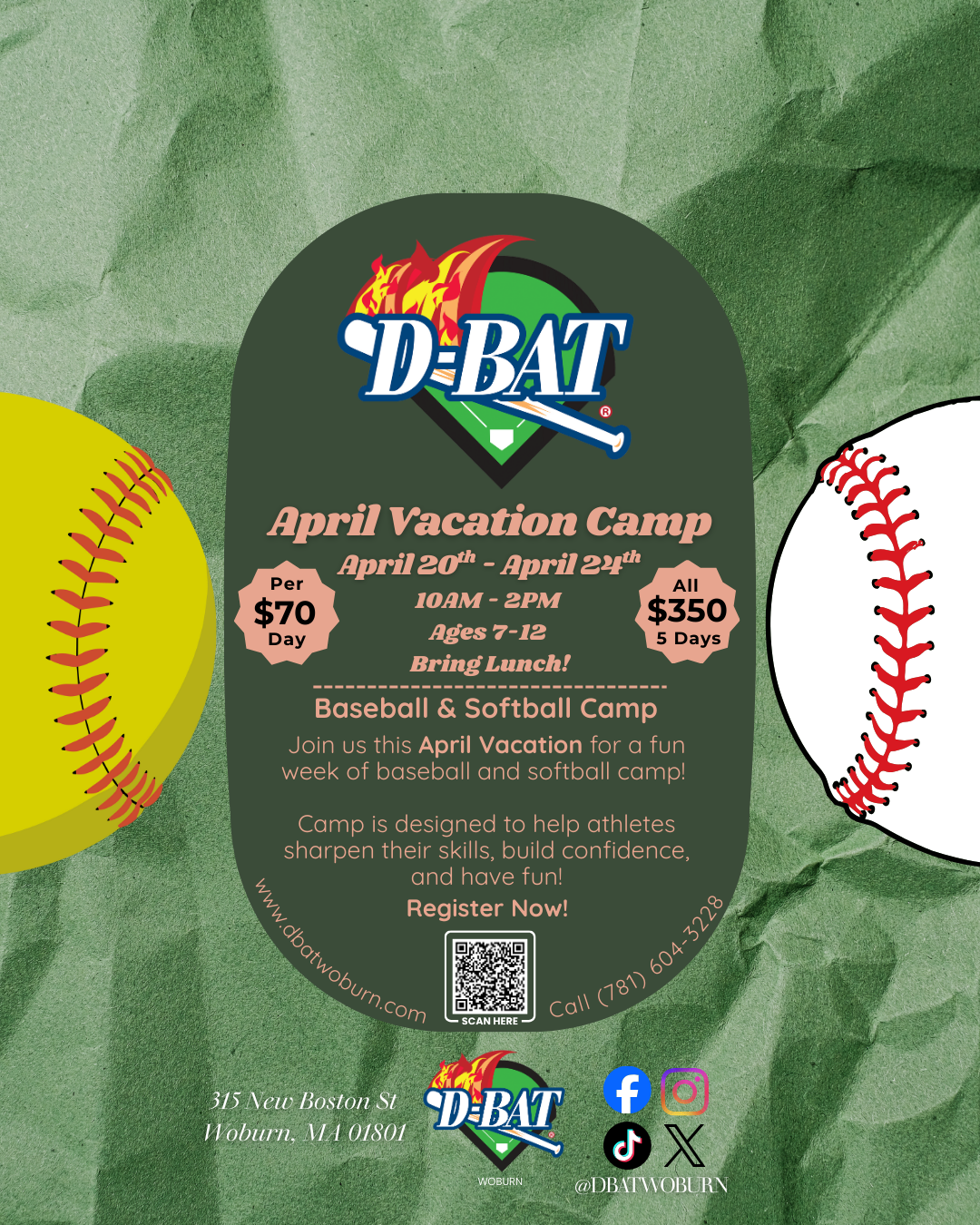 Baseball & Softball Camps | D-BAT Woburn | Woburn, MA
