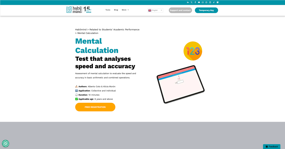 Analysis of mental calculation agility
