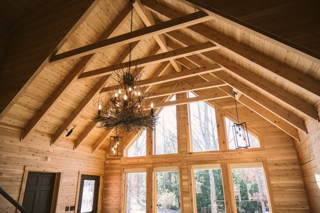 Rustic Cedar Log Homes Rustic Half Log Building System | Maine Cedar