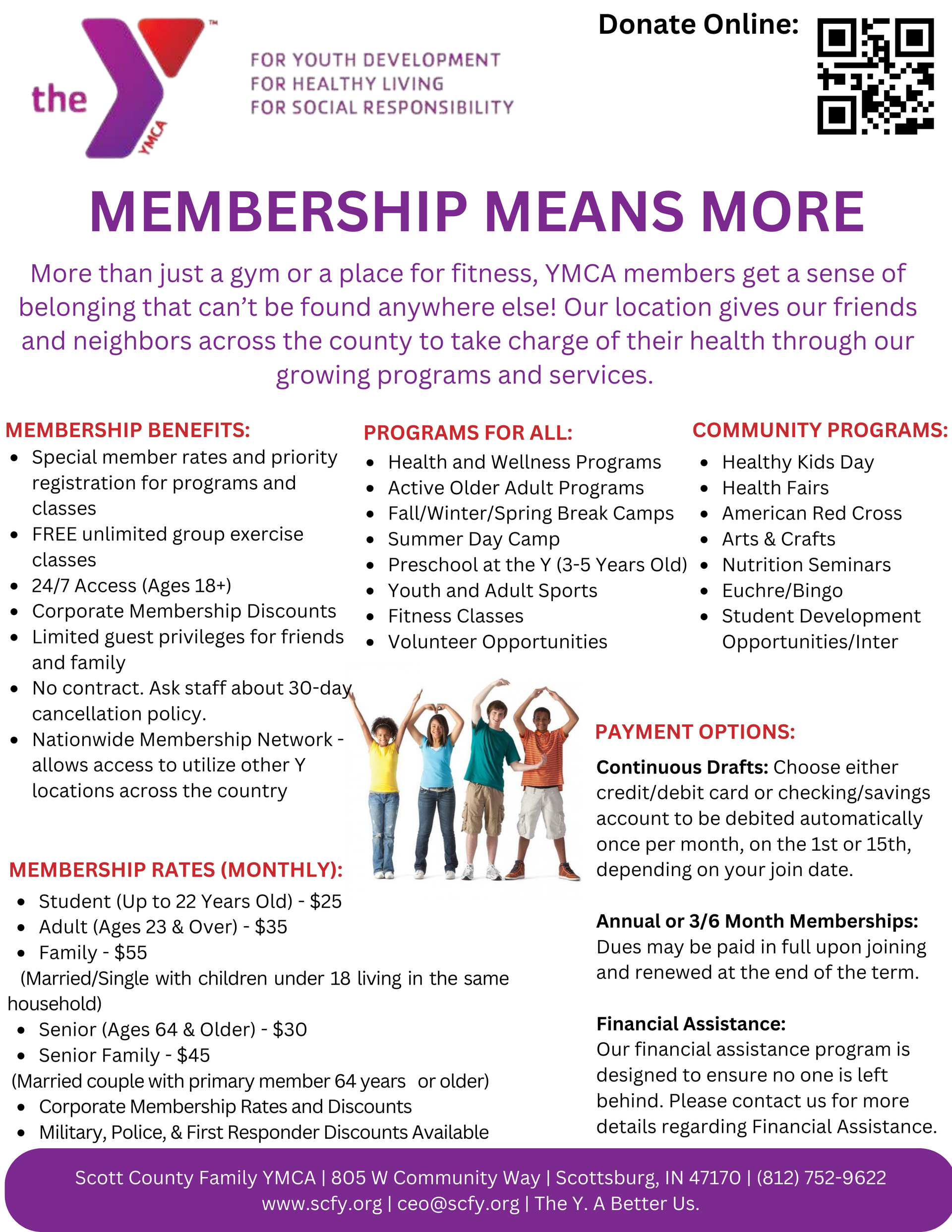 YMCA Membership | Scottsburg, IN | Scott County Family YMCA