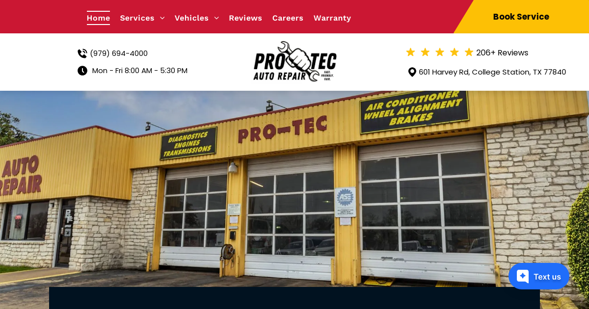 Auto Repair in College Station, TX | Pro-Tec Auto Repair