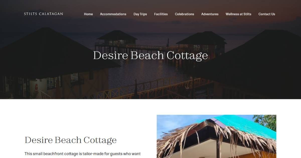 Desire Beach Cottage | Stilts Calatagan Beach Resort
