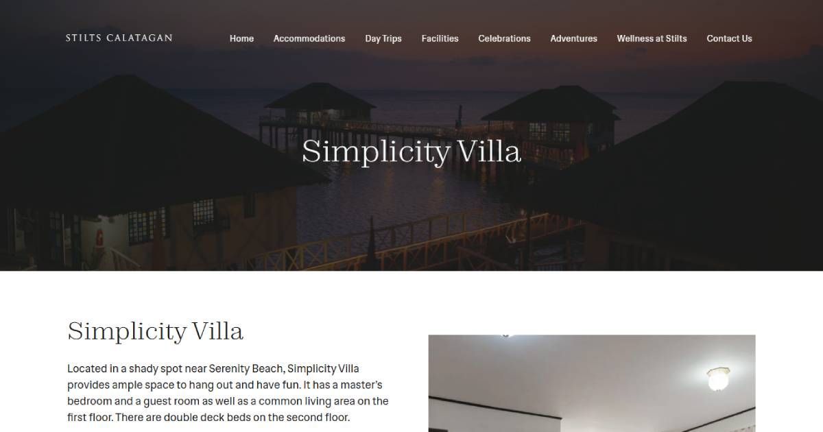 Simplicity Villa | Stilts Calatagan Beach Resort