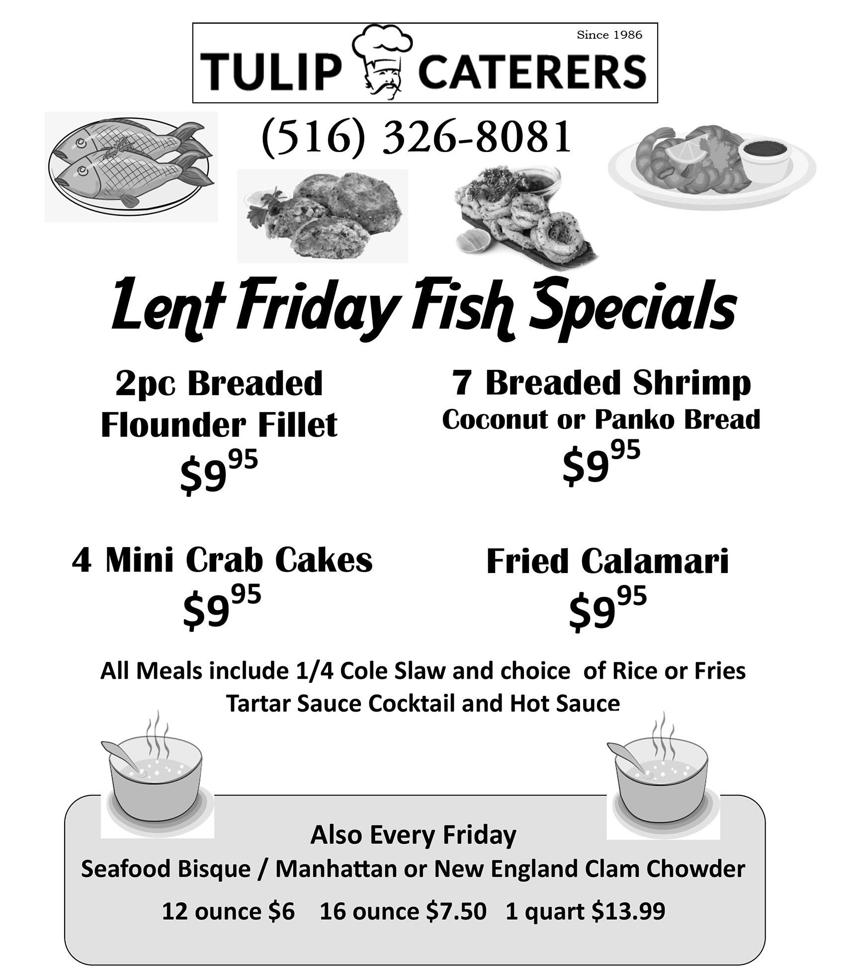 Tulip Caterers Delicatessen - Franklin Square, NY - Lent Menu