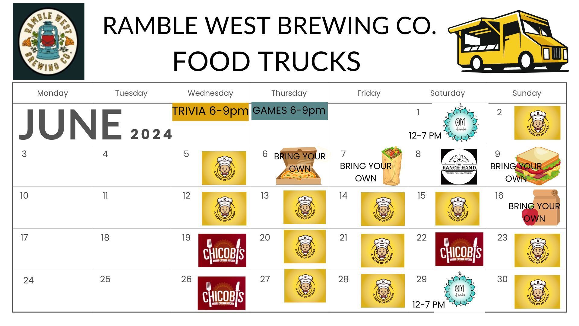 Food | Enjoy a beer & local food at Ramble West Brewing