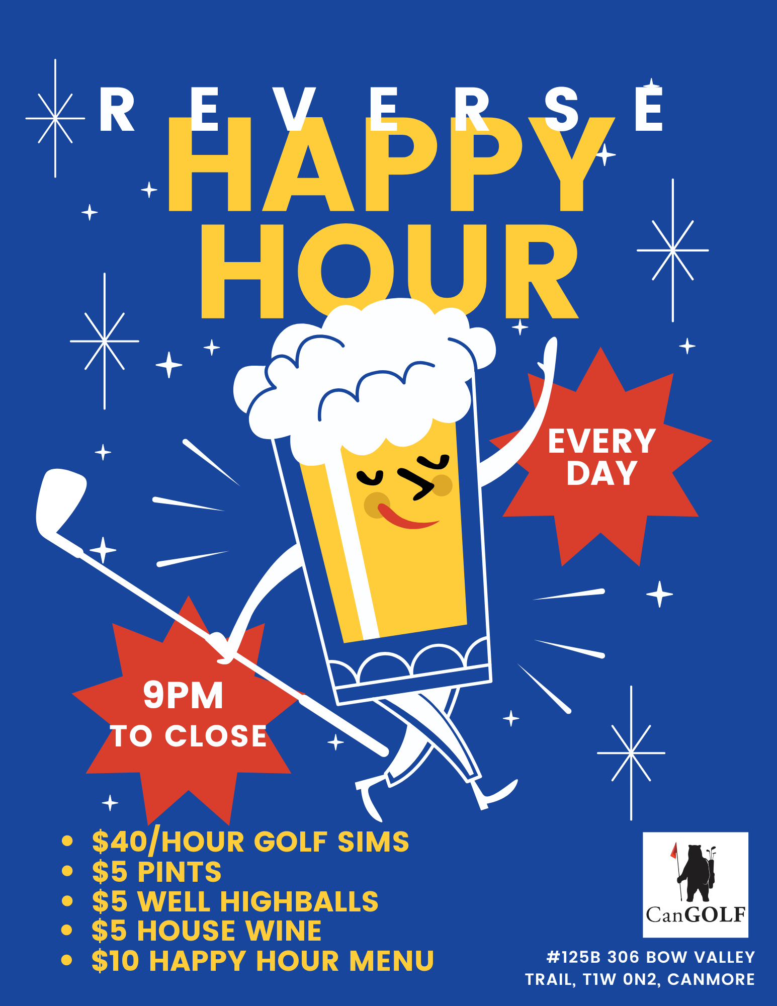 Reverse Happy Hour in Canmore: From 9pm Every Day of the Week