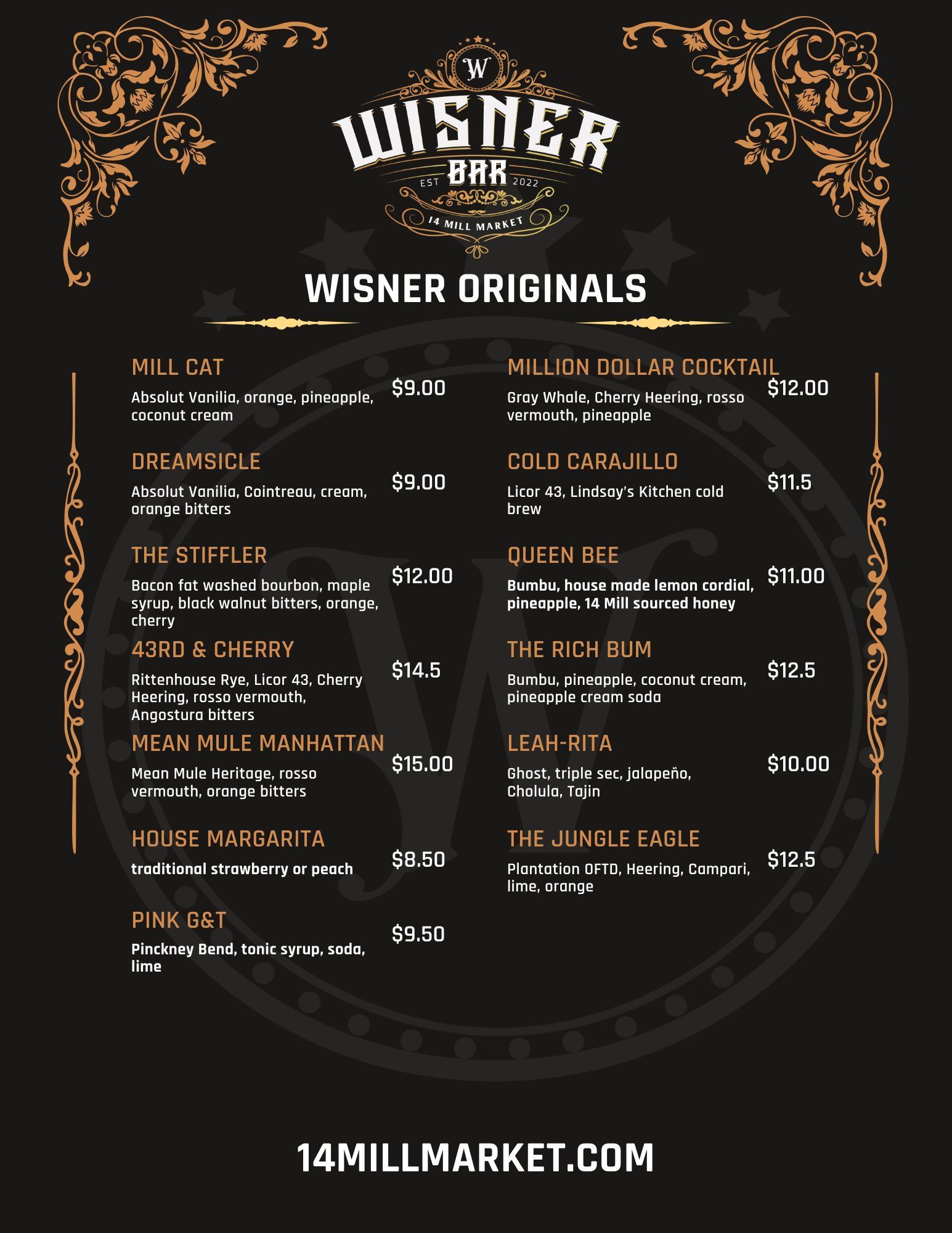 Wisner Bar at 14 Mill Market