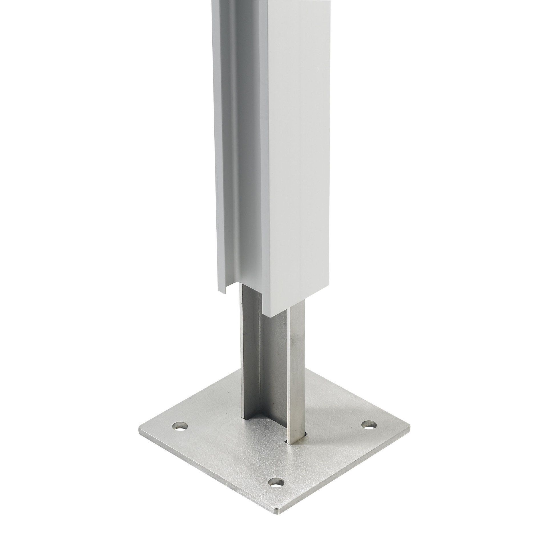 aluminium gleufpalen 48 mm voor houten tuinschermen