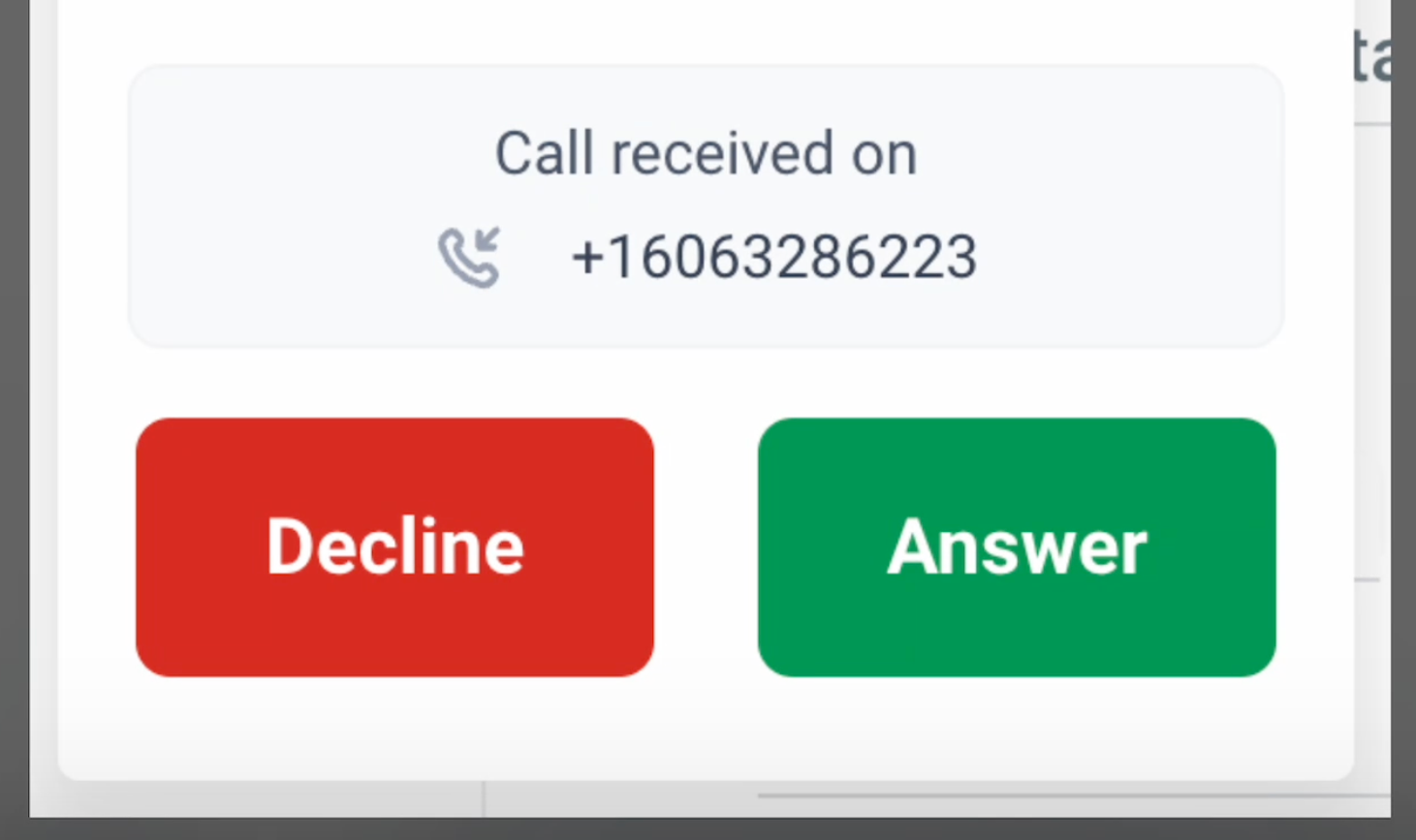 Inbound Calling in Browser!