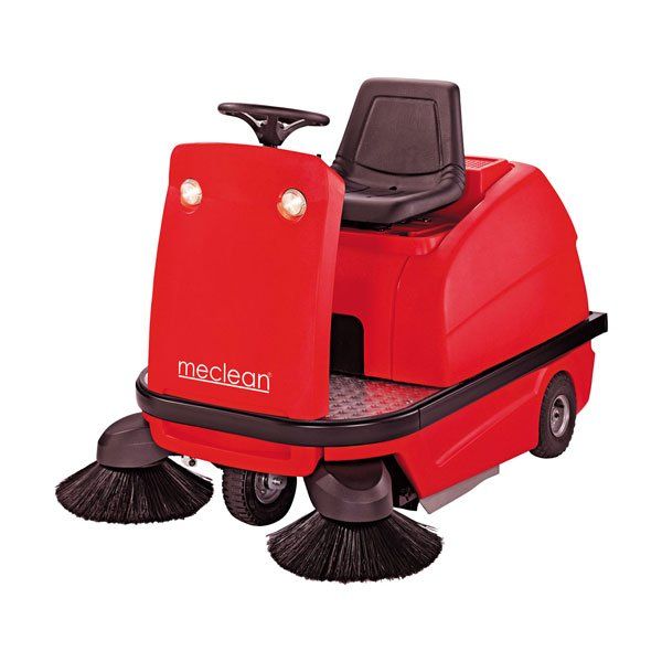 Een nieuwe professionele opzit (ride-on) veegmachine of veeg ...