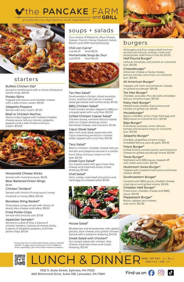 Lunch Dinner Menu