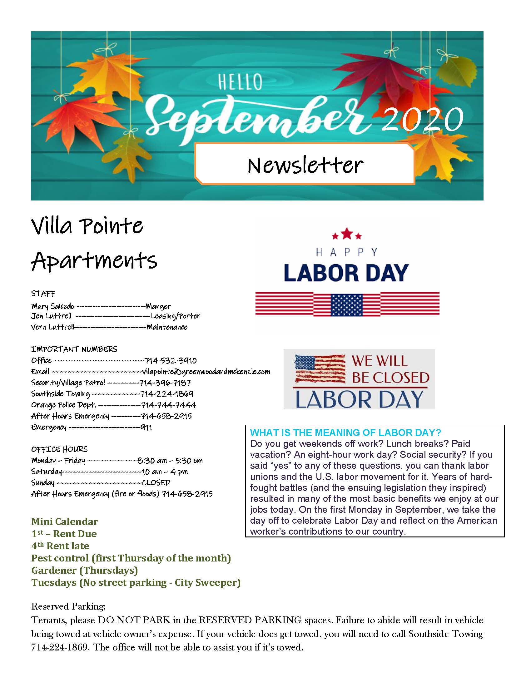 Resident Newsletter - April