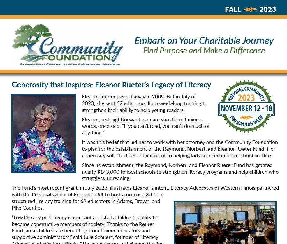 Community Foundation Newsletters | Quincy IL