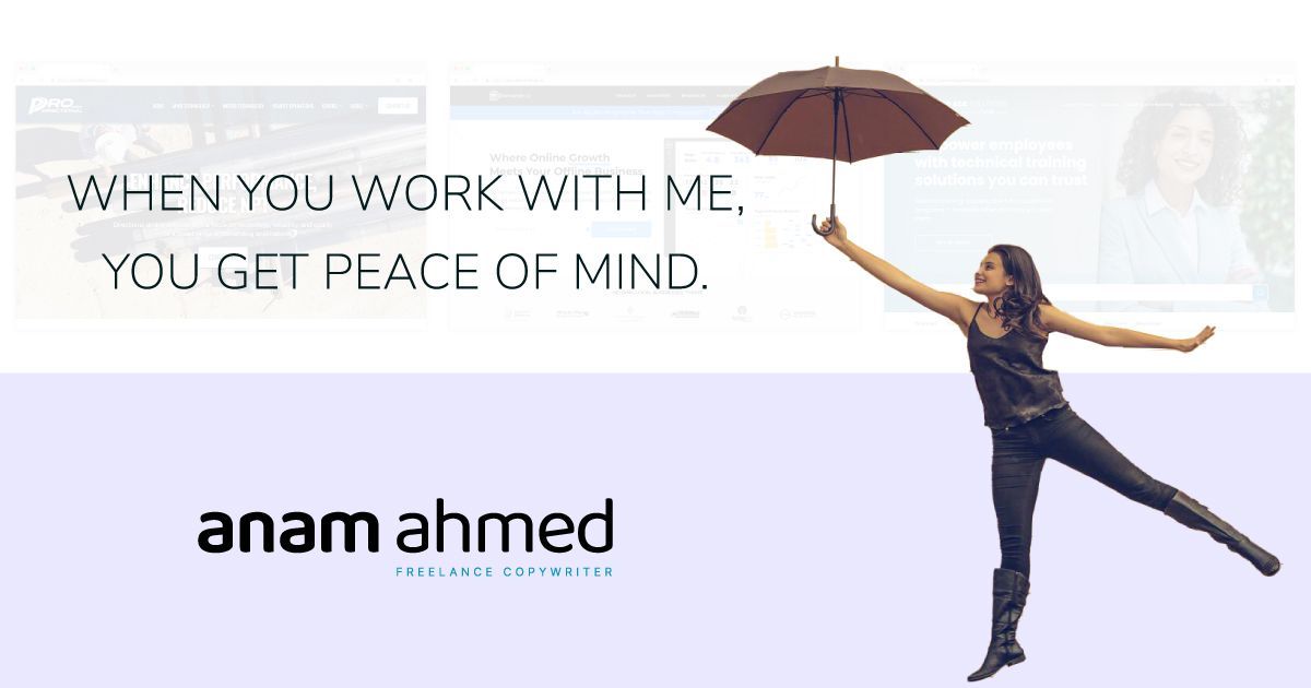 Freelance copywriter Anam Ahmed writes for agencies, authors ...