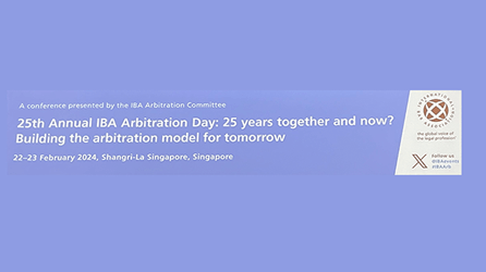 HERMAN VERBIST, ATTENDING THE 25Th IBA ARBITRATION DAY IN SINGAPORE ON ...