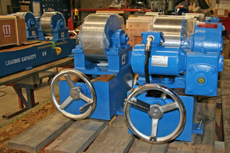 Tank Turning rolls with custom solid steel rollers