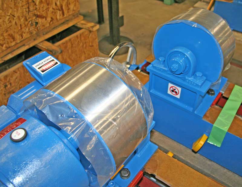 Tank Turning rolls with custom solid steel rollers