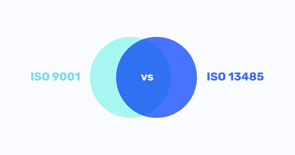 How does ISO 13485 compare to ISO 9001?
