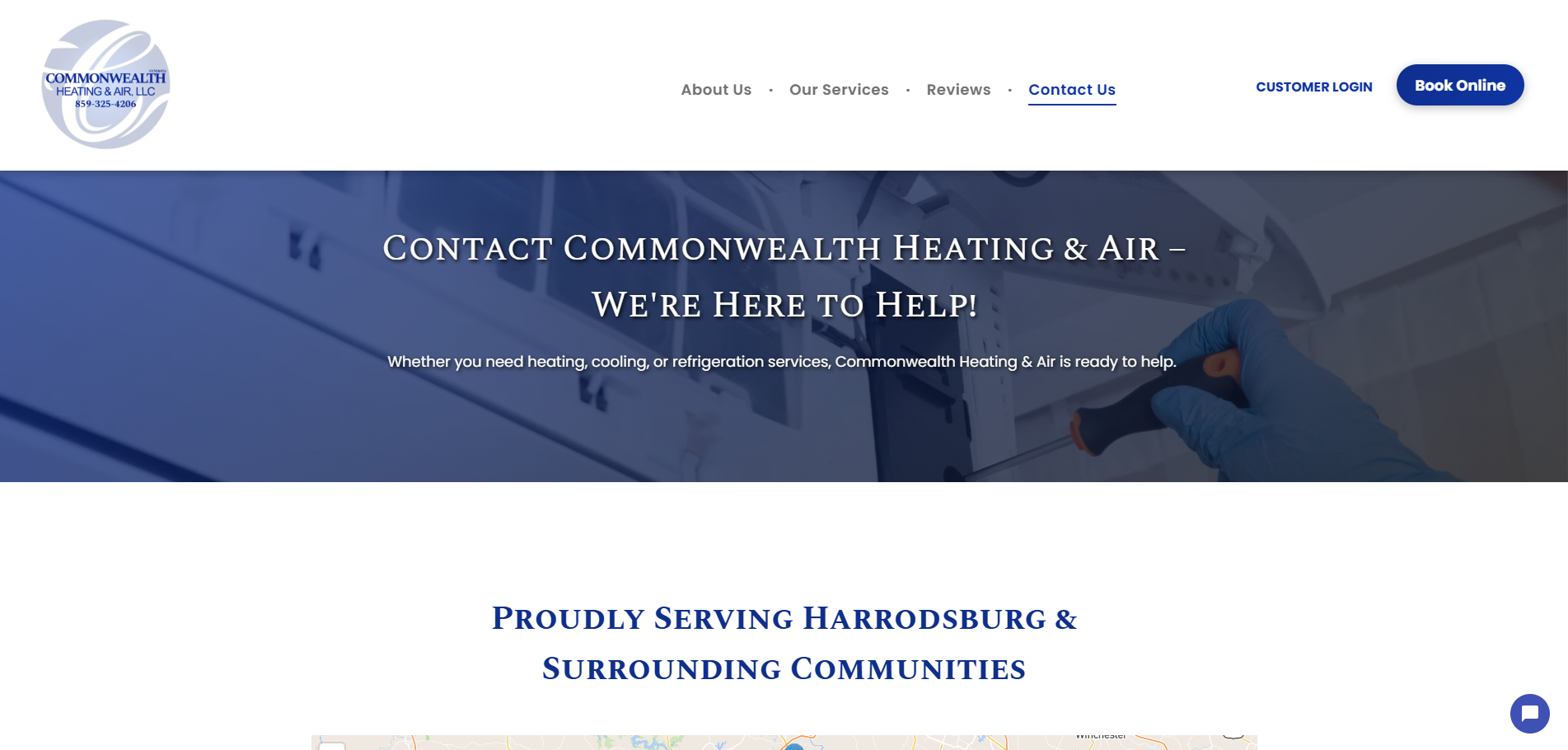 Contact Us | Harrodsburg, KY | Commonwealth Heating & Air