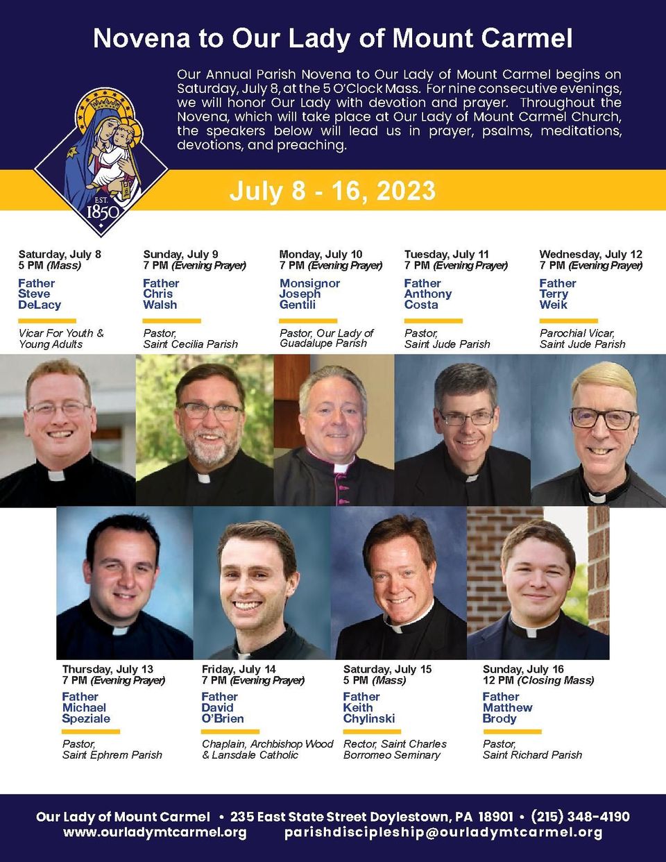 Our Lady of Mount Carmel Church | Doylestown, PA | Our Lady of Mount Carmel