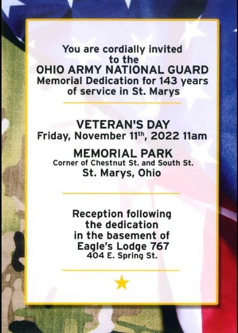 Ohio Army National Guard Memorial Dedication