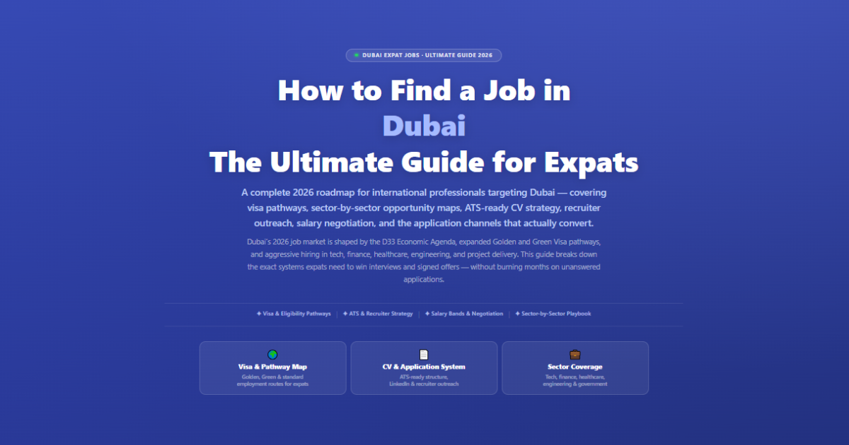 Find a Job in Dubai: 2026 Ultimate Expat Guide | Labeeb.ae