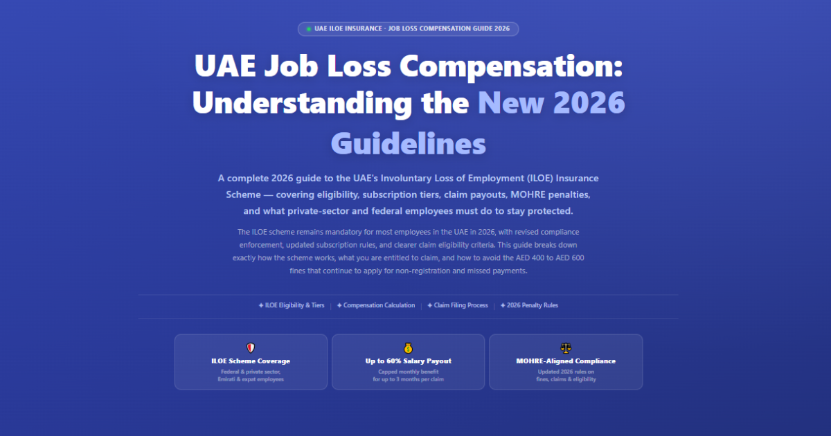 UAE Job Loss Compensation 2026: ILOE Guide | Labeeb.ae