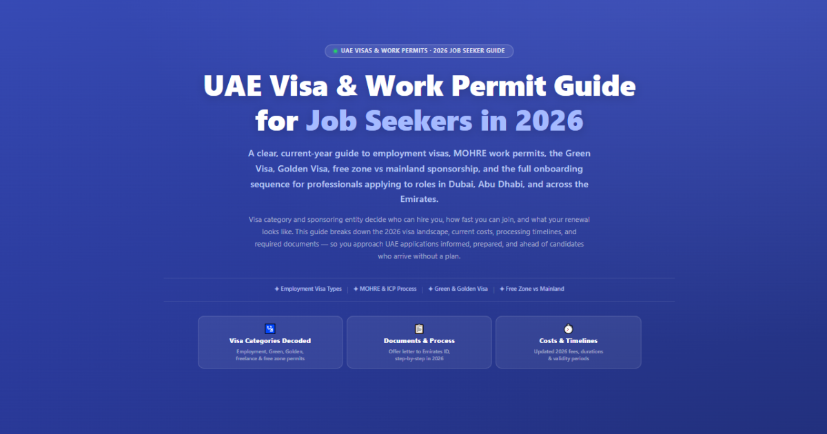 UAE Visa & Work Permit Guide for Job Seekers 2026 | Labeeb.ae