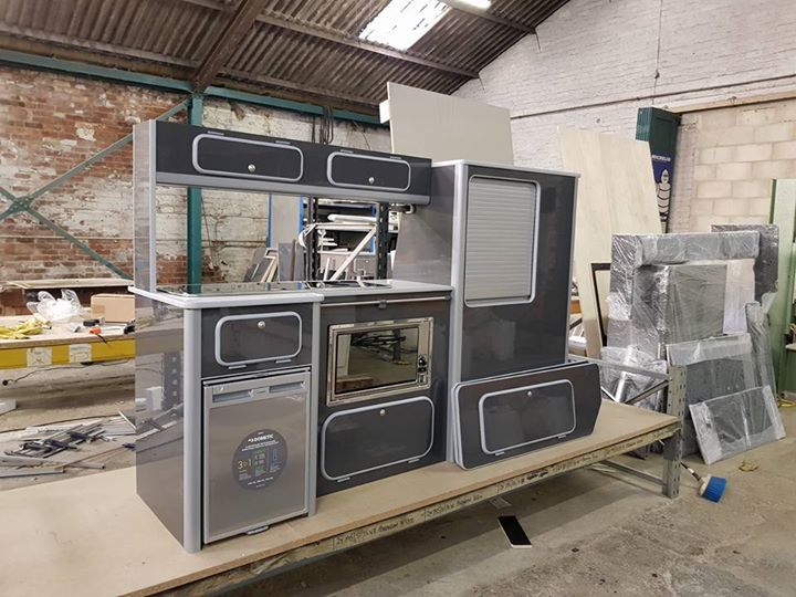 Campervan kitchen units designed by Northern Rose