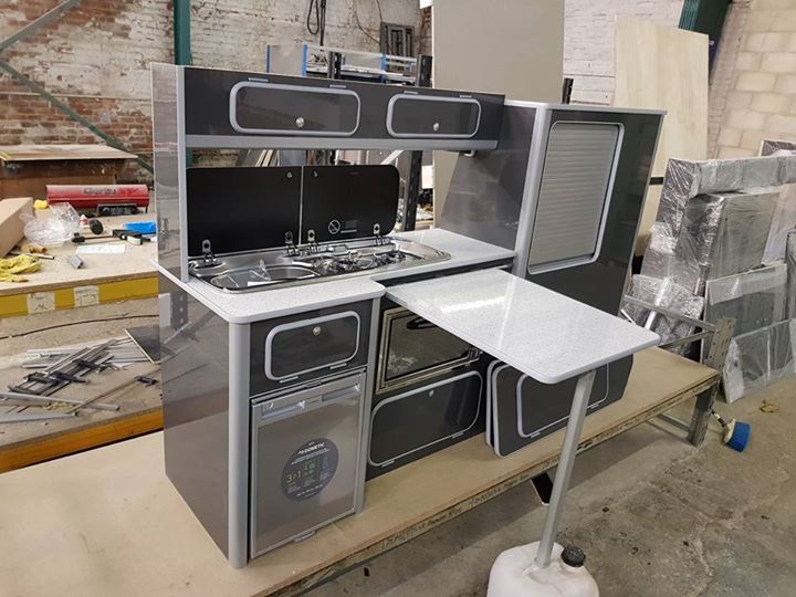 Campervan kitchen units designed by Northern Rose