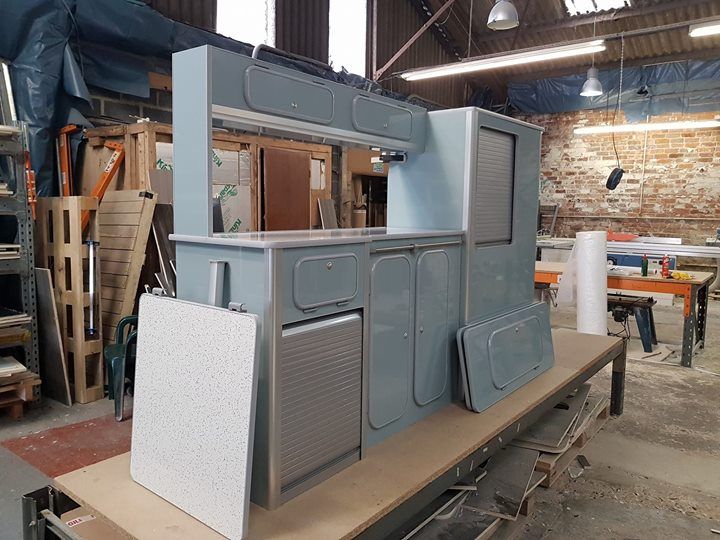 Campervan kitchen units designed by Northern Rose