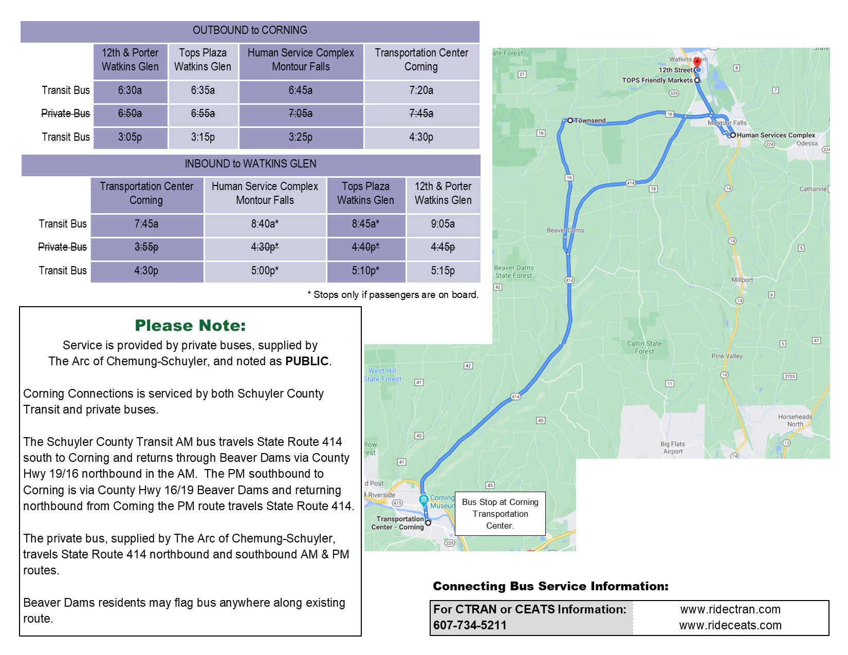 Schuyler County Transit > Routes and Schedules Schuyler County Transit > Routes and Schedules