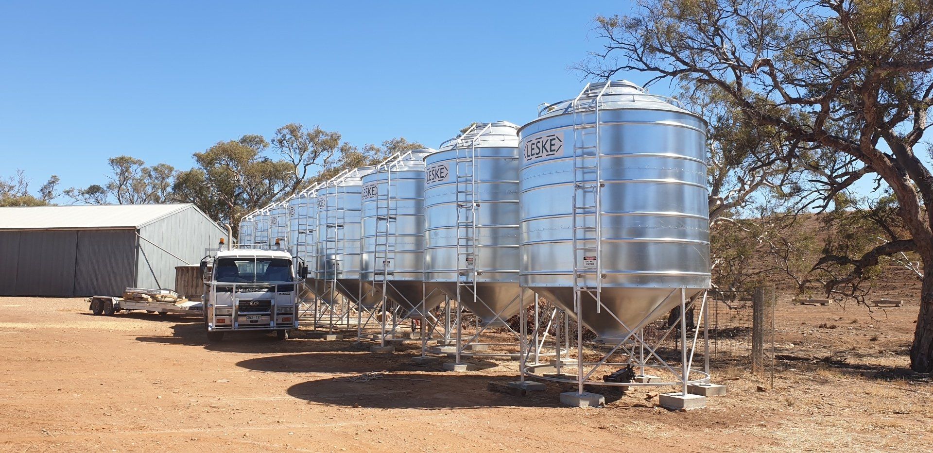 Robust Fertiliser Silos | Shea-Oak Log, SA | Leske Engineering