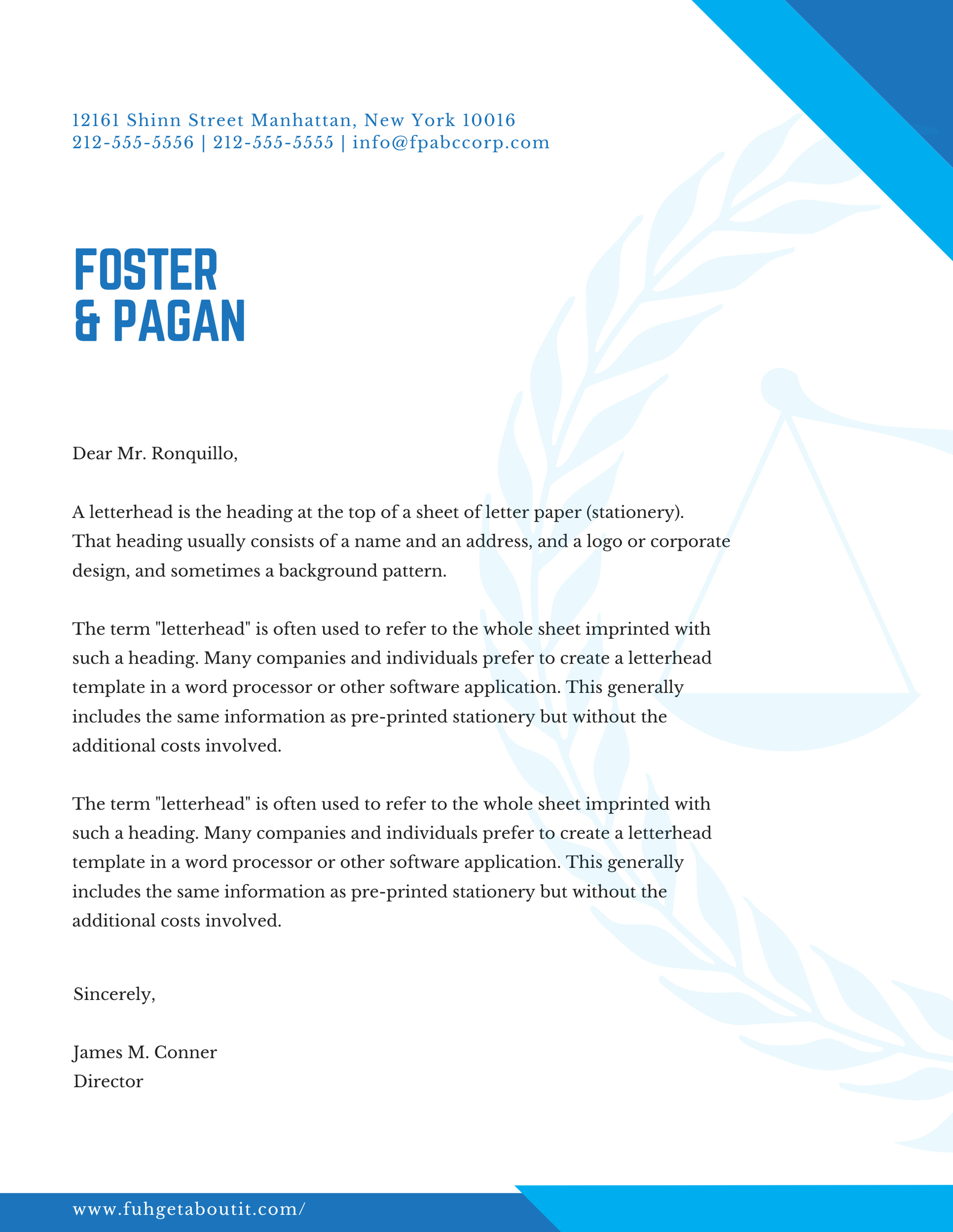 Custom Letterhead