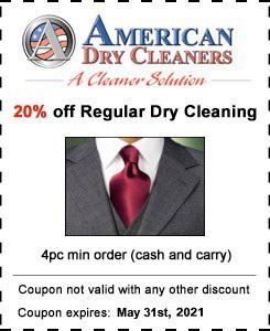 Dry Cleaning Coupons & Specials: Charlotte NC | American Dry Cleaners
