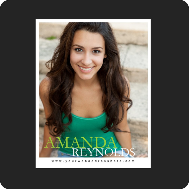 Actor Headshot Template Digital Actor Headshot Comp Card Template