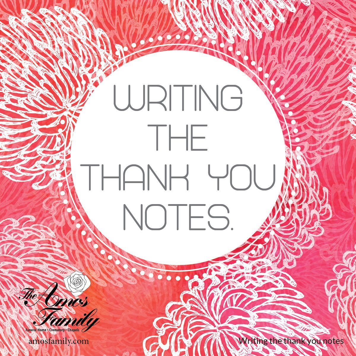 Writing the thank you notes