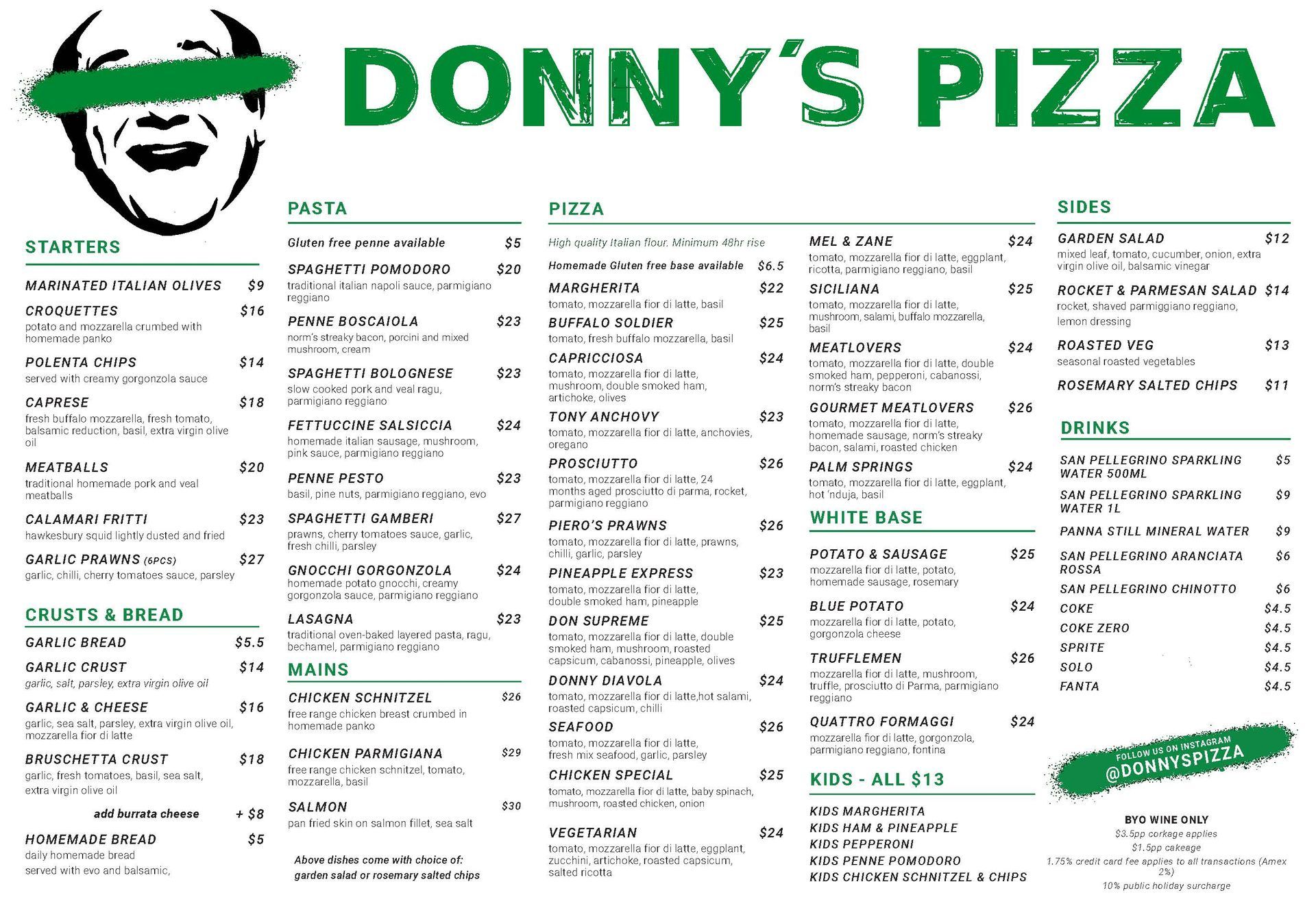 Dine-In at Donny's Pizza