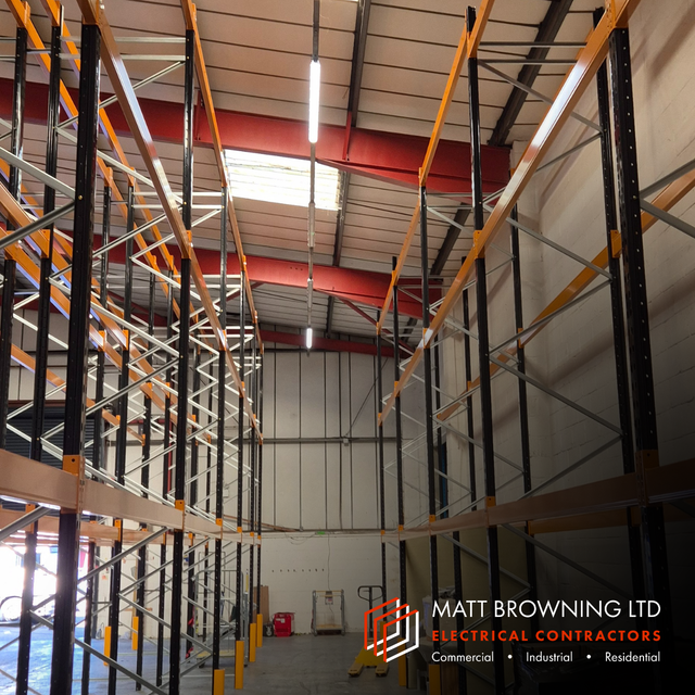 warehouse lighting installation