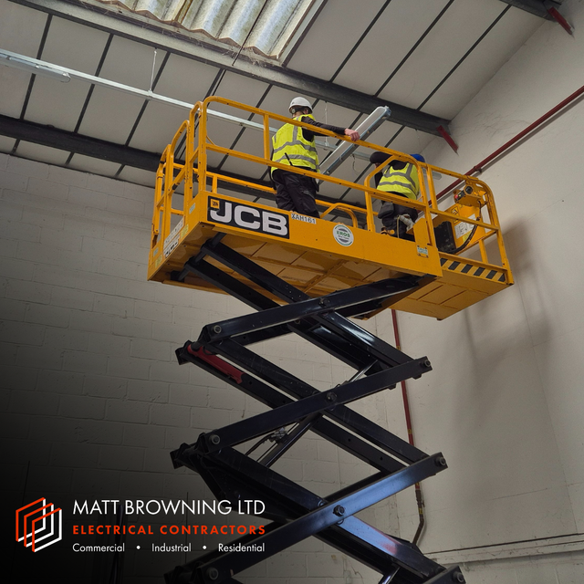 warehouse lighting installation