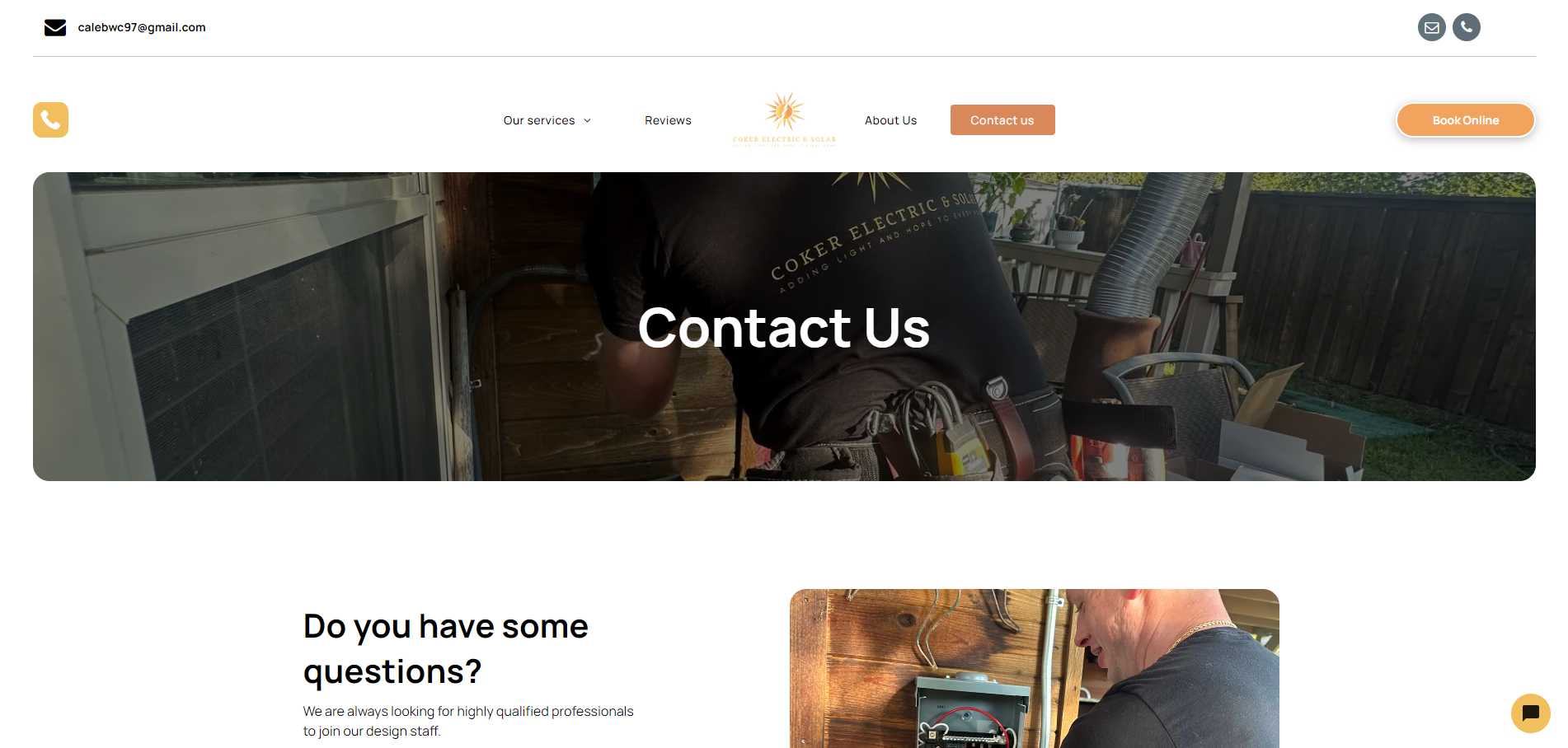 Contact Coker Electric & Solar | Electrical Services