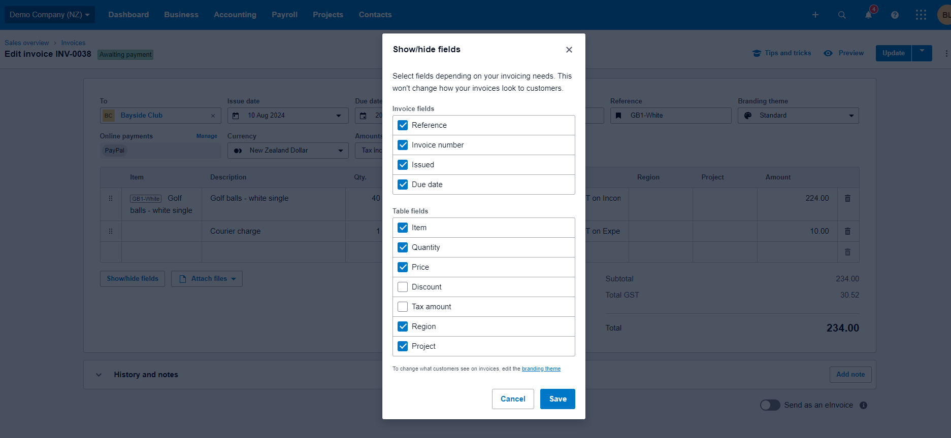 Xero Tip of the Month: Customise Your Edit Invoice Screen