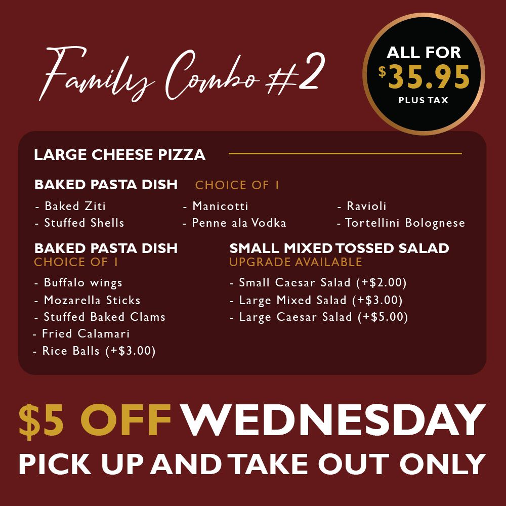 Italian Restaurants & Pizza Delivery in Centereach & Lake Grove, NY