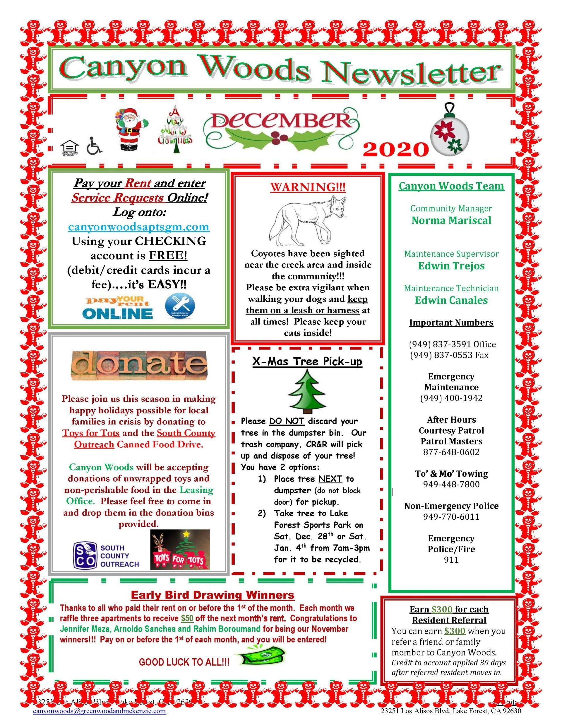 Resident Newsletter - December