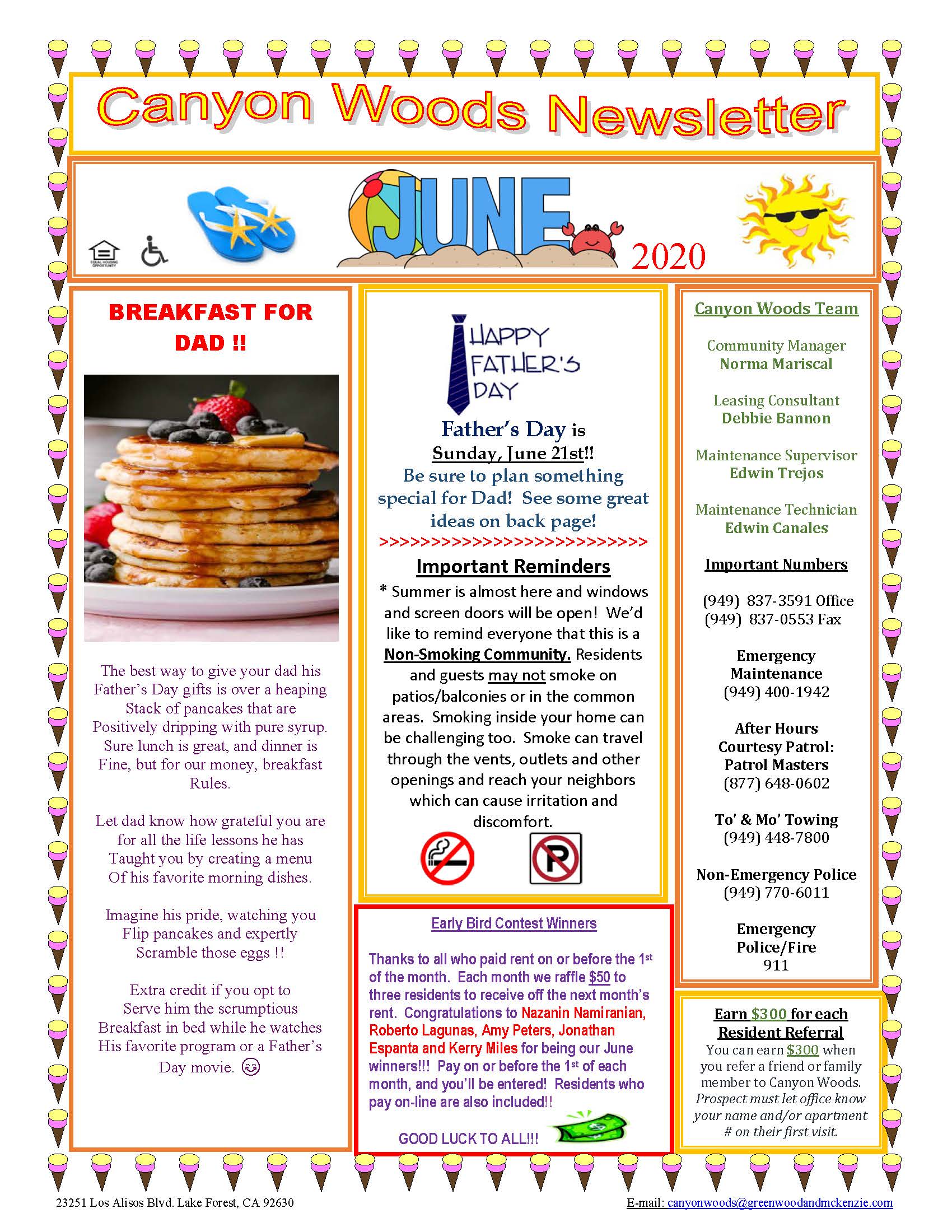 Resident Newsletter - June